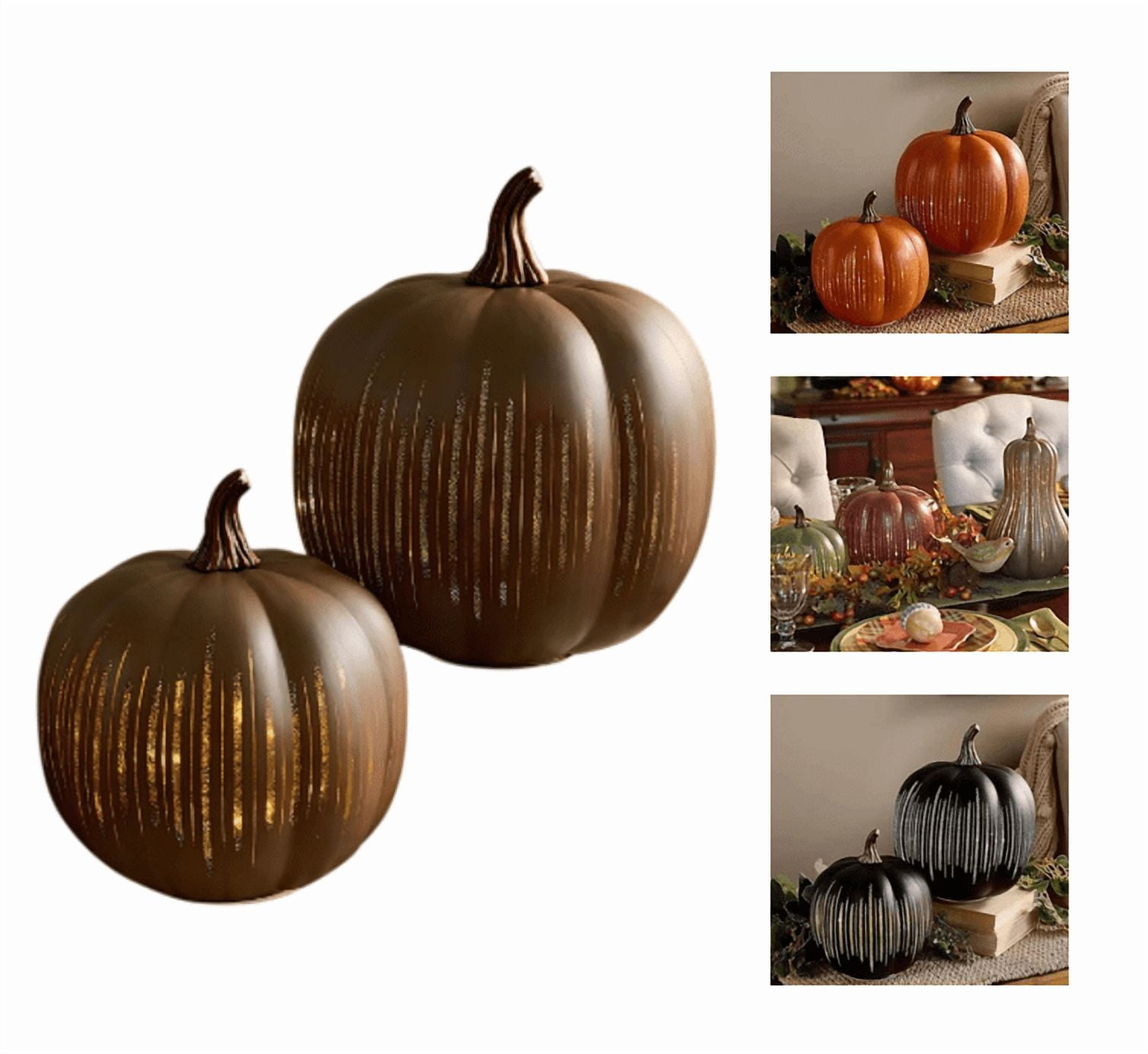 2025 Cherishous Twinkle Light Pumpkins, Timer Lighted Sparkling Starry ...