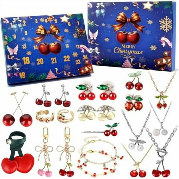 2025 Cherry Advent Calendar Jewellery | 24 Days Christmas Countdown ...