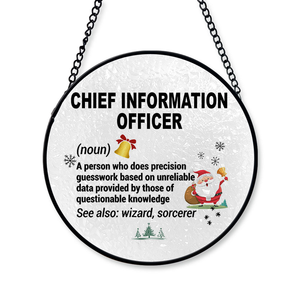 2025 Chief Information Officer Stained Glass Window Hanging Christmas ...