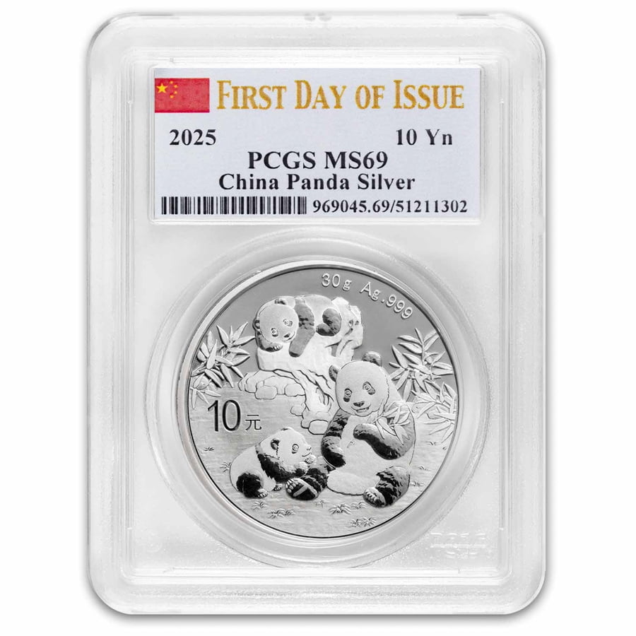 2025 China 30 gram Silver Panda MS-69 PCGS (FDI, Flag Label) - Walmart.com