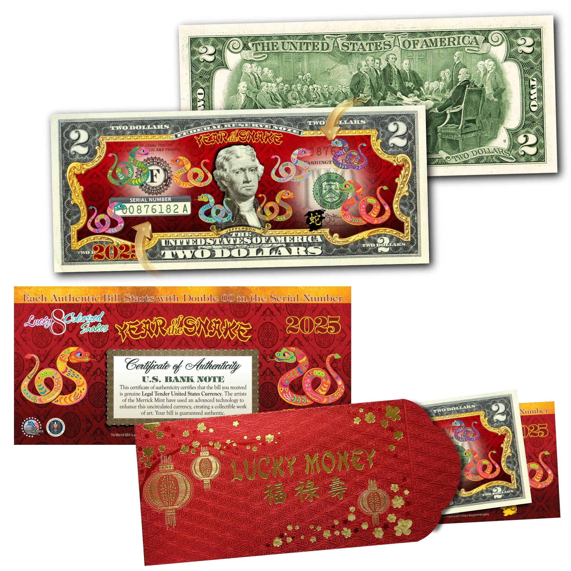 2025 Chinese Lunar New Year of The Snake Polychromatic 8 Colorized ...