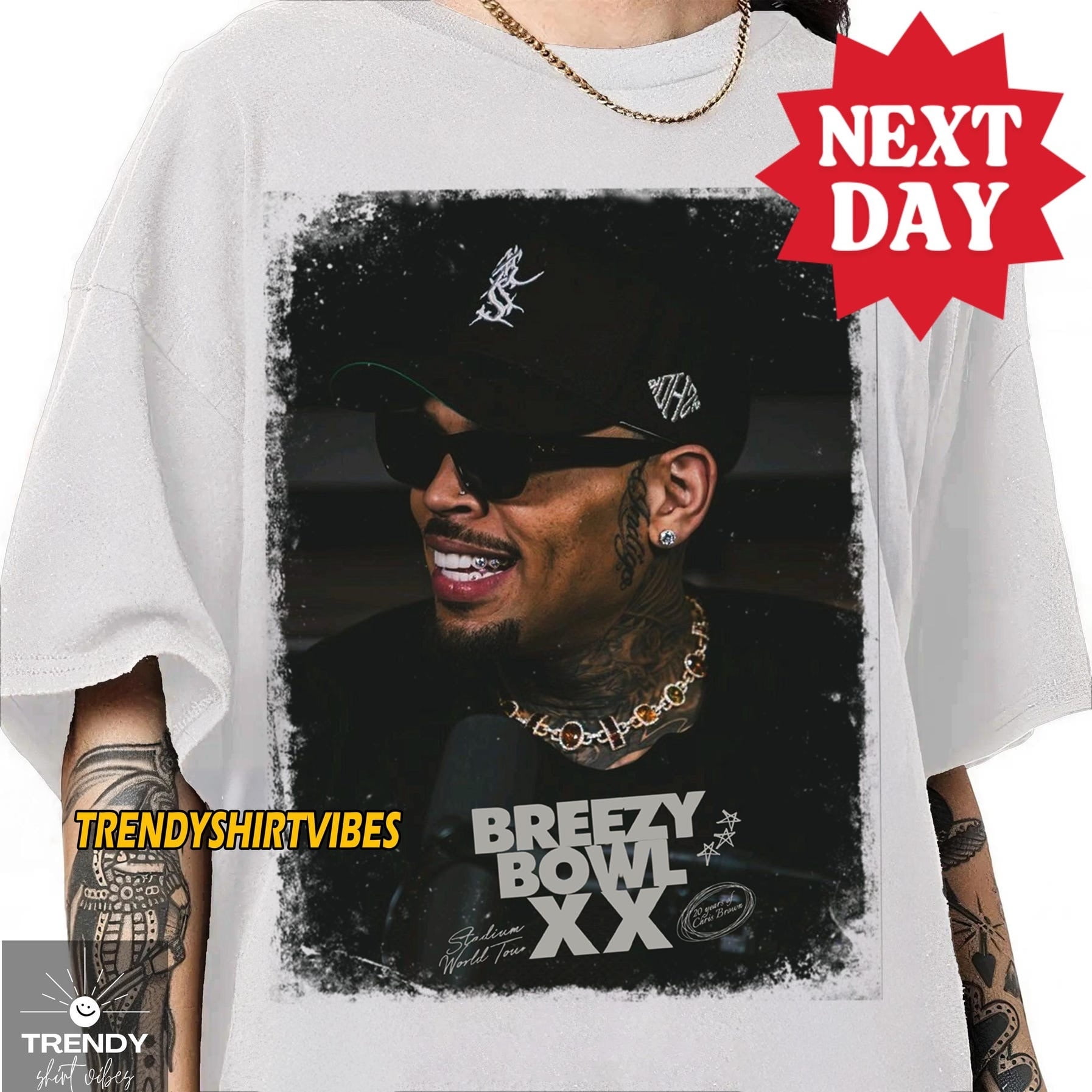 2025 Chris Brown Tour Shirt – Breezy Bowl XX Graphic Tee, Music Merch ...