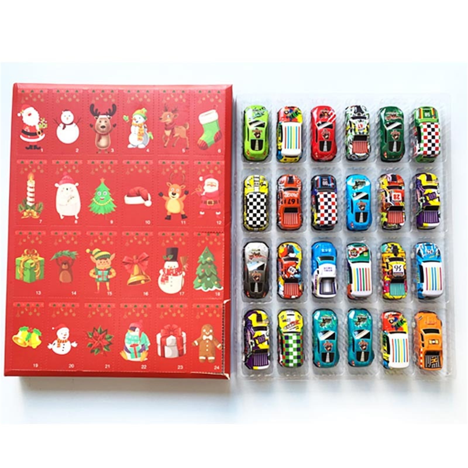 2025 Christmas Advent Calendar with 24 Alloy Car Toys,24 Days Countdown ...