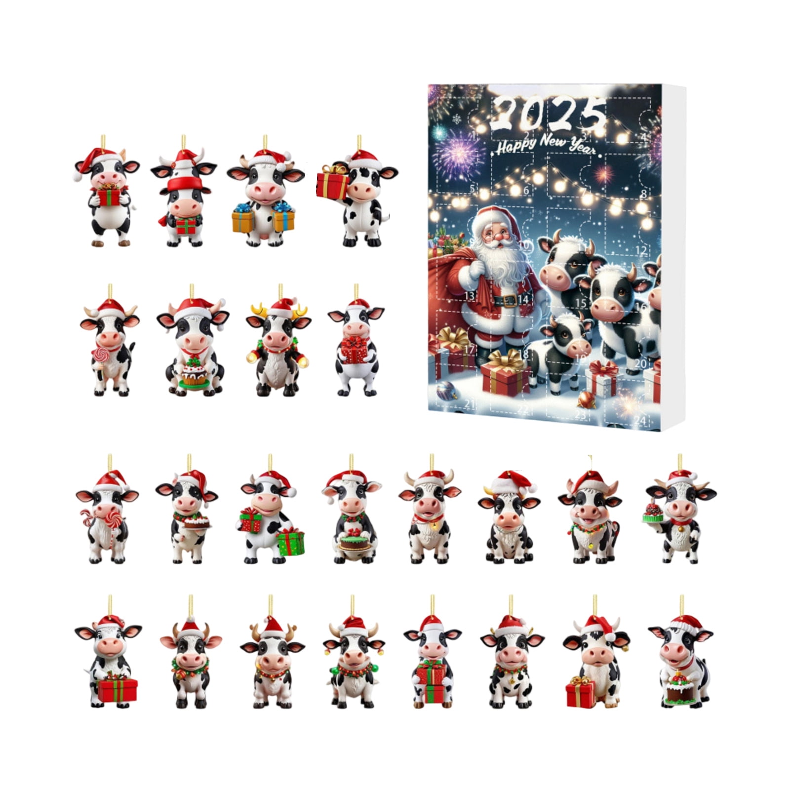 2025 Christmas Advent Calendar 24-Day Cow Advent Calendar Christmas ...