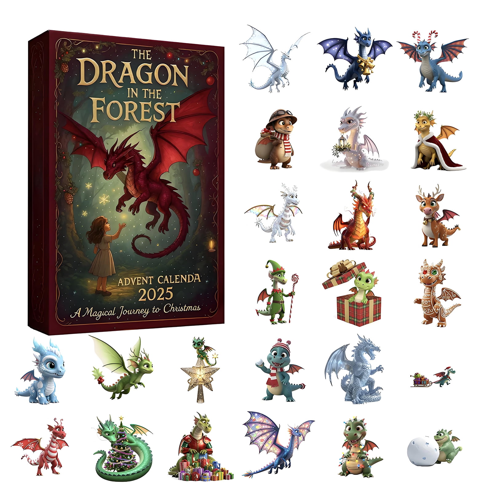 2025 Christmas Advent Calendar 24-Day Dragon Advent Calendar Christmas ...