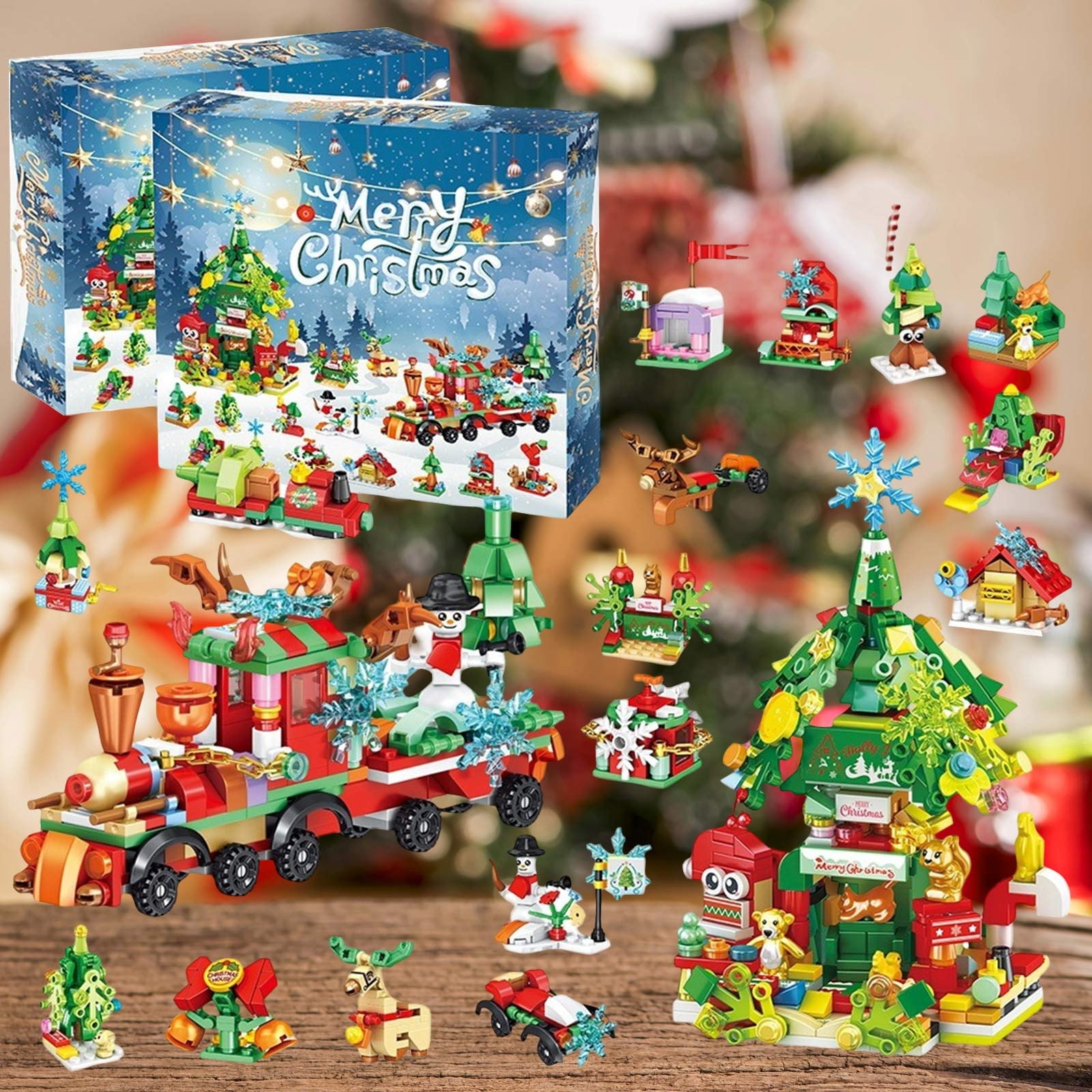 2025 Christmas Advent Calendar 24 Days Countdown Building Blocks Blind ...