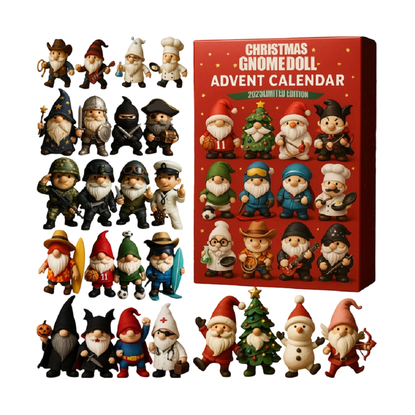 2025 Christmas Advent Calendar - 24 Days Countdown to Christmas with 2D ...
