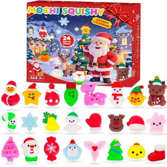 2025 Christmas Advent Calendar - 24 Days Countdown with Mochi Squishy ...