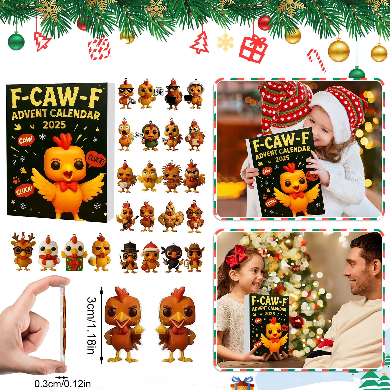 2025 Christmas Advent Calendar Chicken Chicken Countdown Calendar ...
