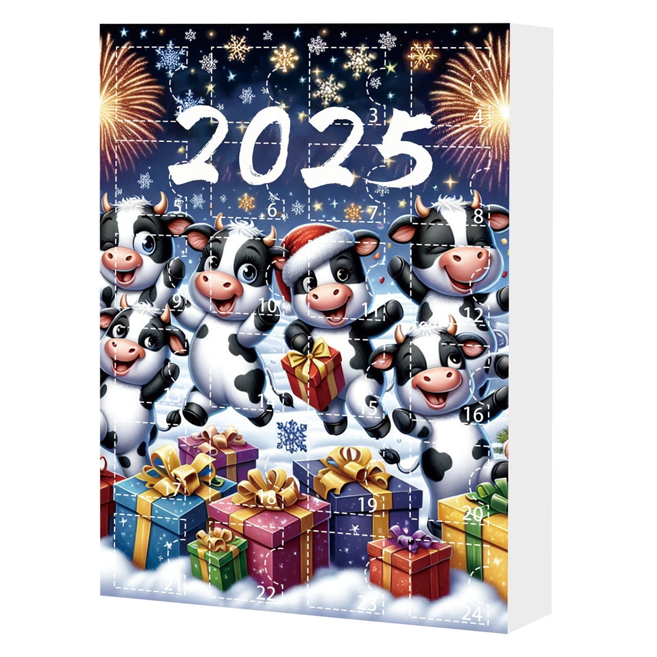 2025 Christmas Advent Calendar Chicken with Santa Hats, Chicken ...