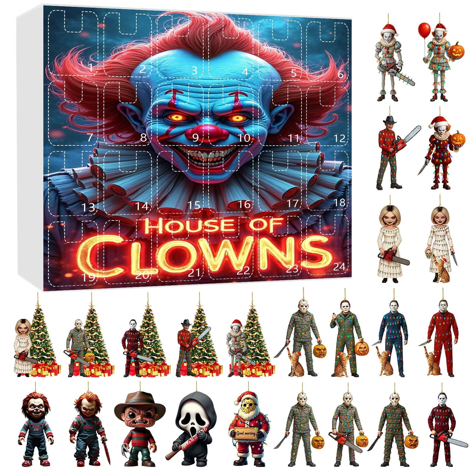 2025 Christmas Advent Calendar Horror Movie Theme 24 Days 2D Acrylic ...