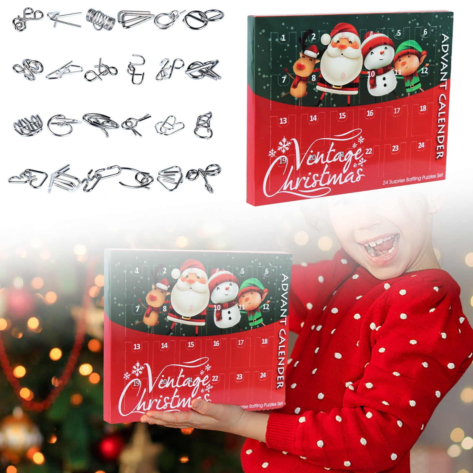 2025 Christmas Advent Calendar with Mini 3D Print Set Toys Inside Great ...