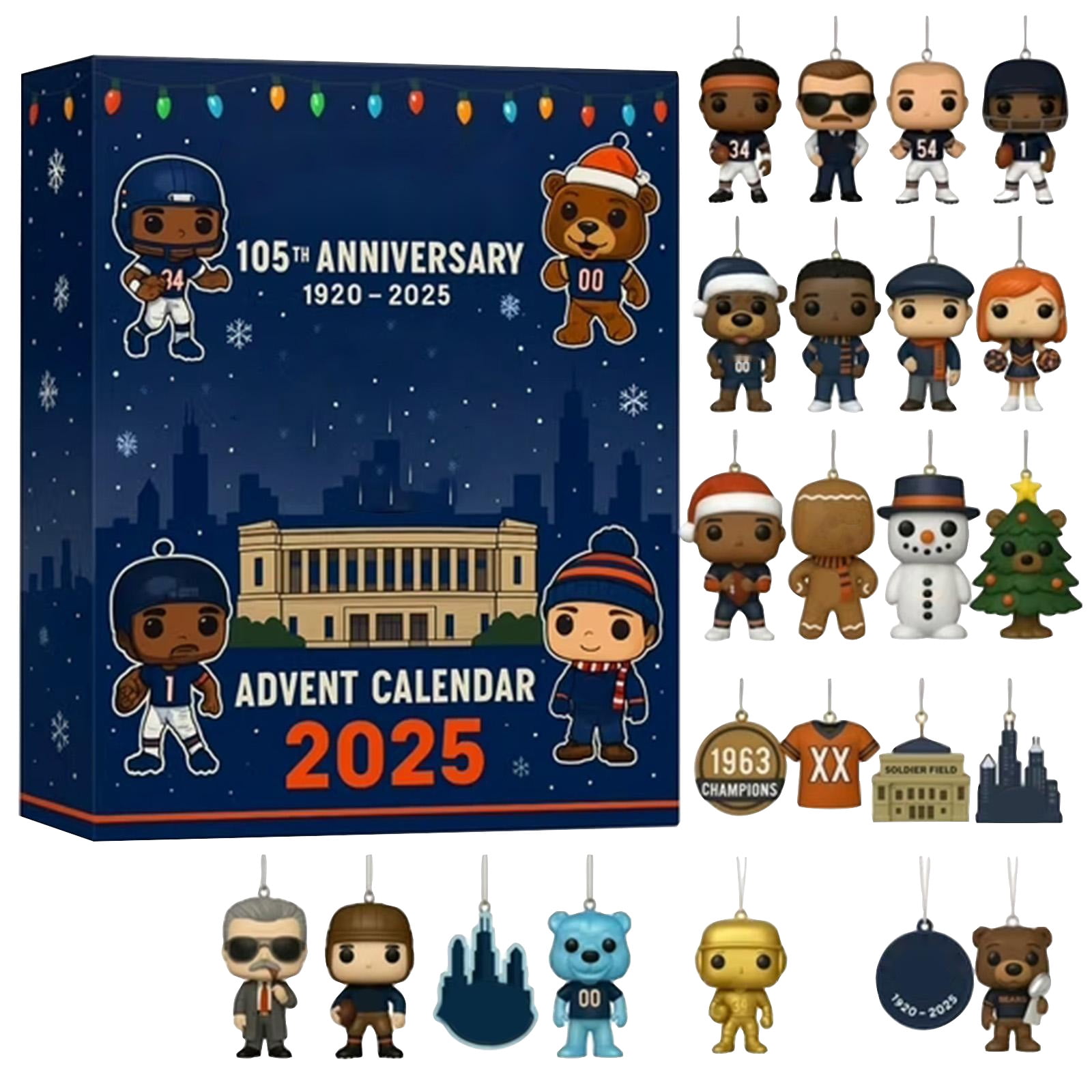 2025 Christmas Advent Calendars, Chicago Bears 105th Anniversary Advent ...