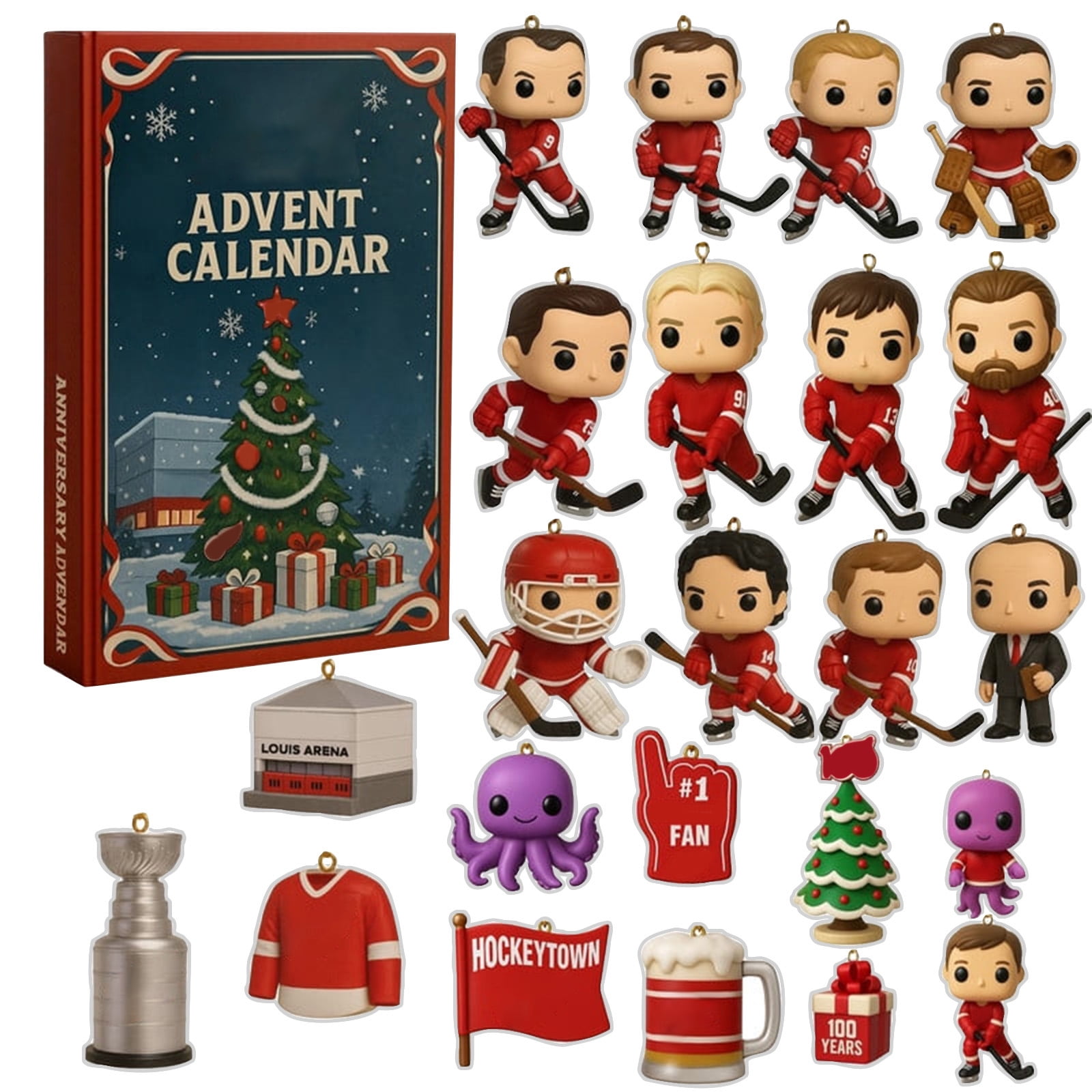 2025 Christmas Advent Calendars, Detroit Red Wings Ice Hockey Advent ...