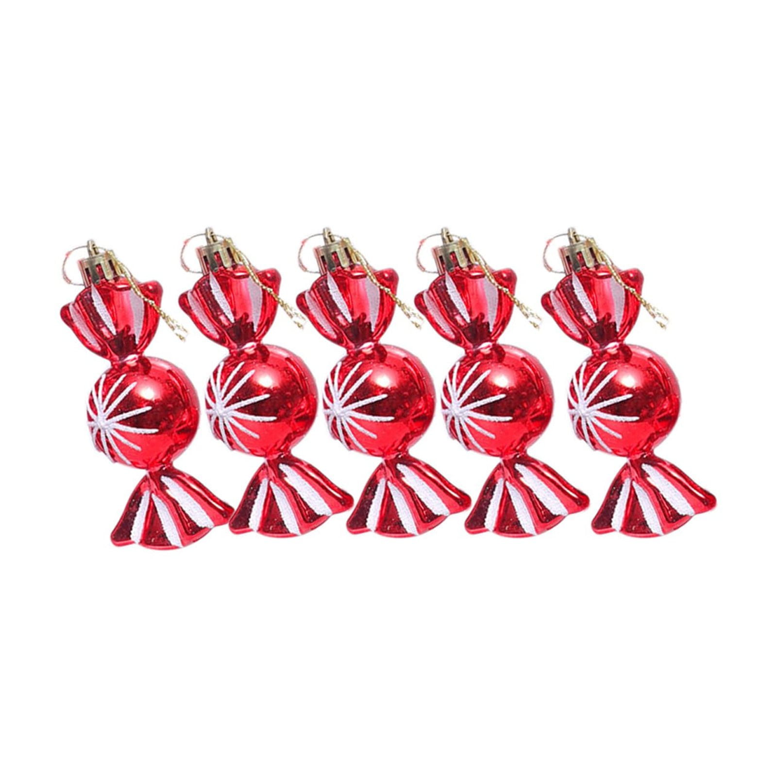 2025 Christmas Ball Ornaments,Red Electroplated Plastic Hex Star ...