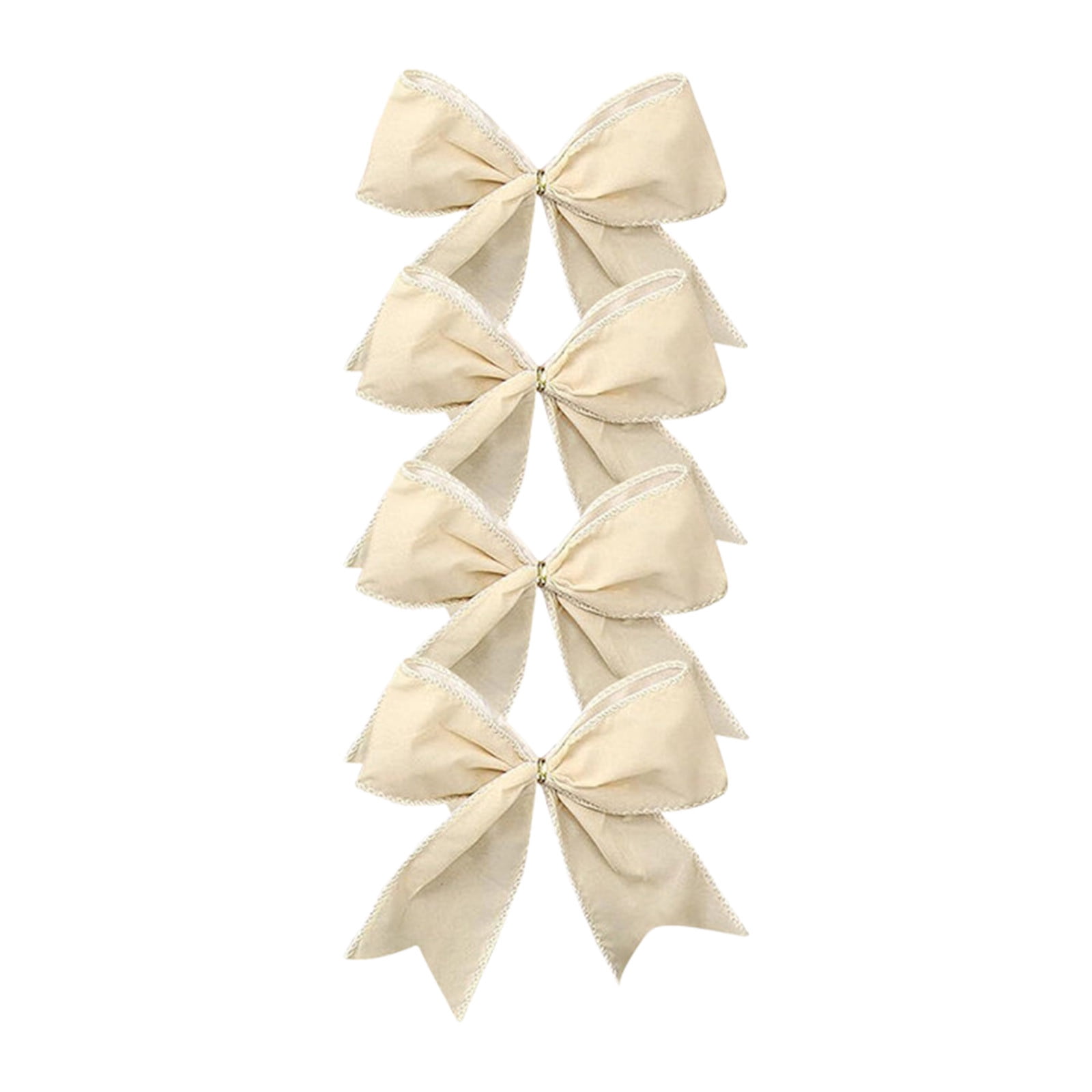 2025 Christmas Bows Set in White Green Brown Colors,Premium Cloth ...