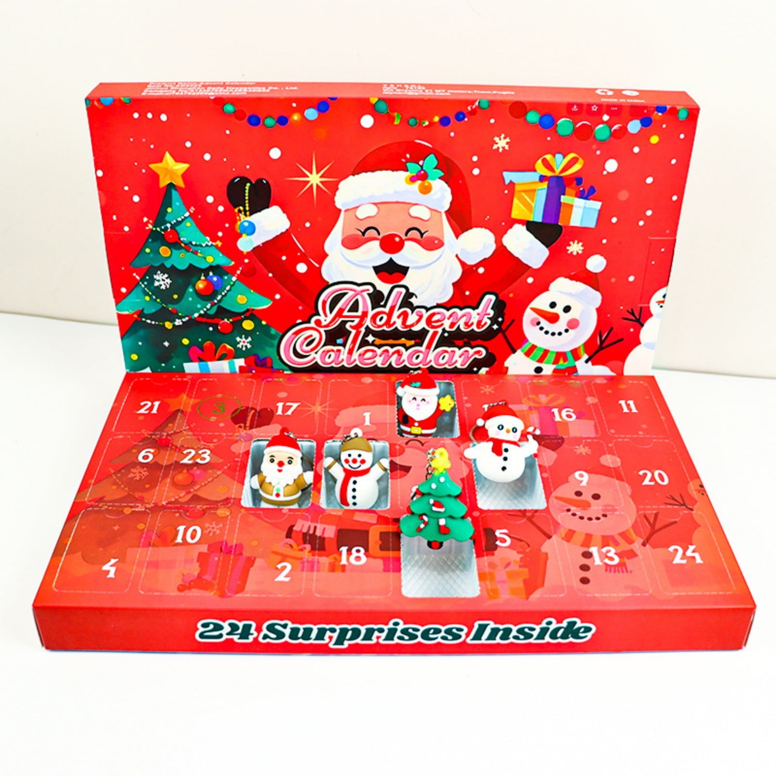 2025 Christmas Countdown Calendar with 24 Unique Keychains, Collectible ...
