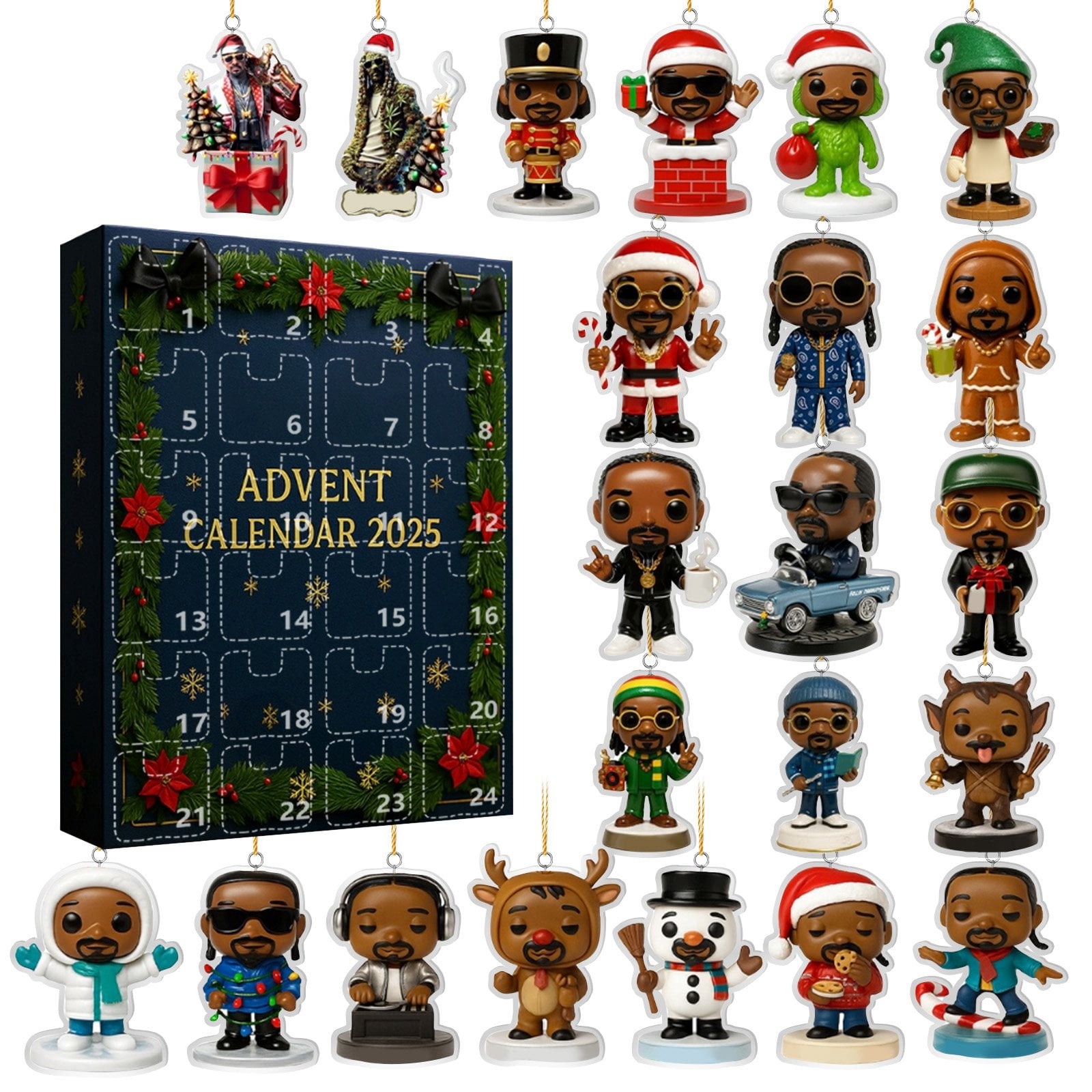 2025 Christmas Countdown Snoop Dogg Advent Calendar – 24 Unique 2D ...