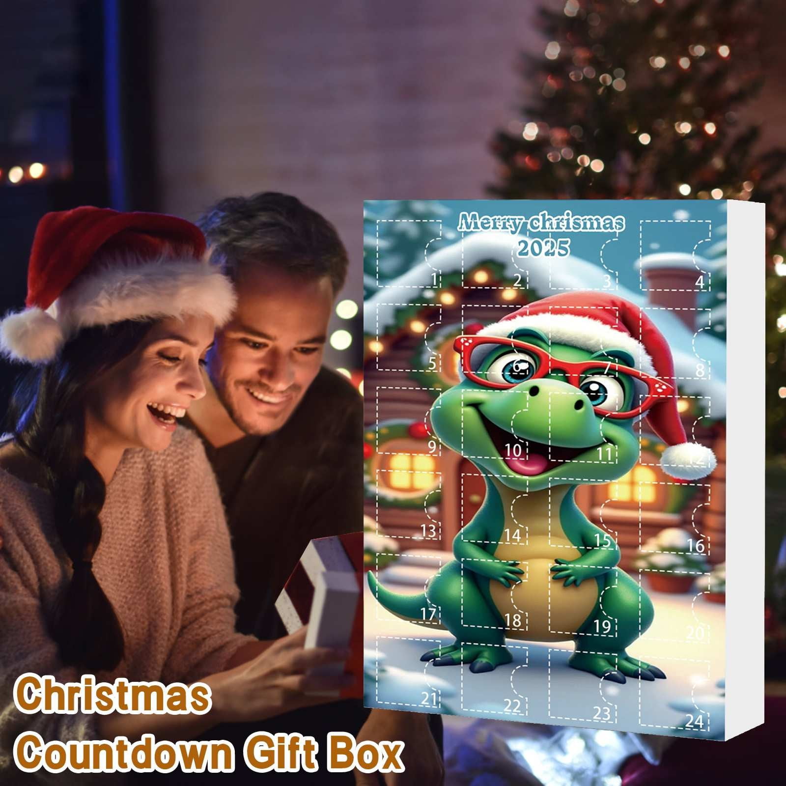 2025 Christmas Countdown Surprise Blind Set Dinosaur Themed Holiday ...
