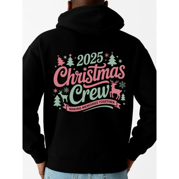2025 Christmas Crew hoodies Christmas men's hoodies black autumn and ...