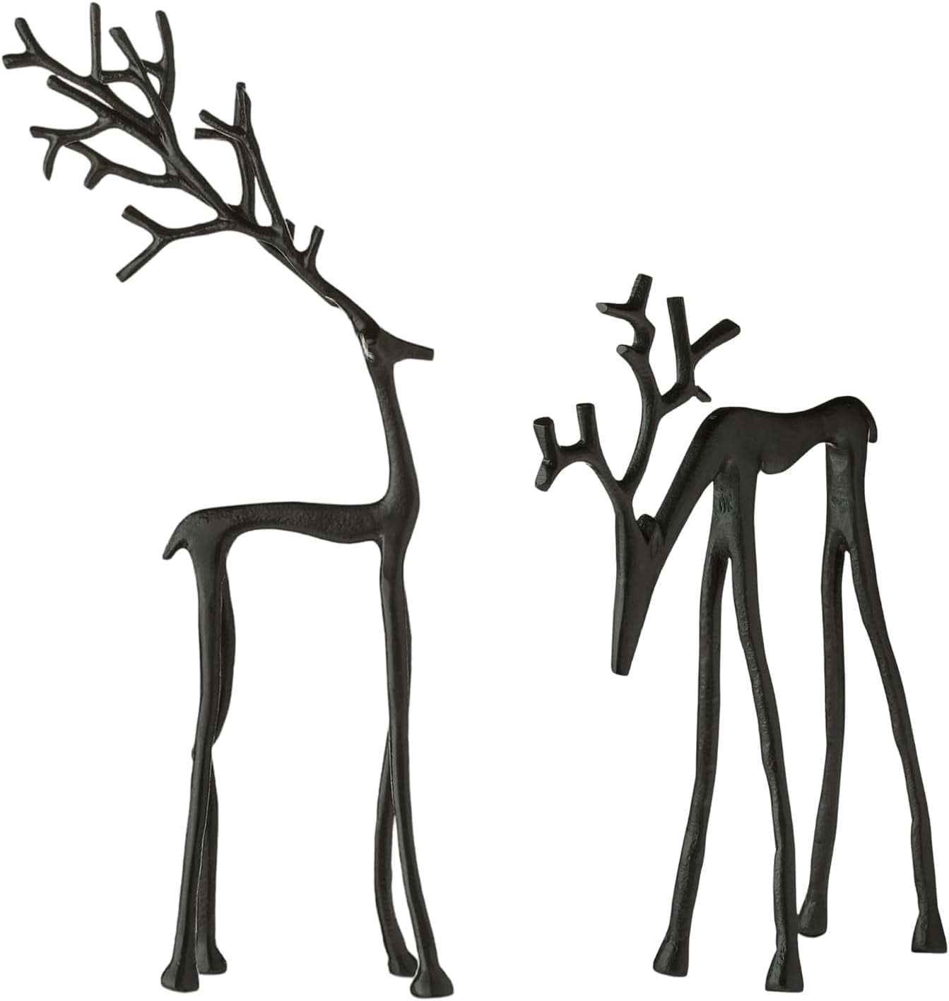 2026 Christmas Decorations - Set of 2 Black Reindeer Statues - Modern ...