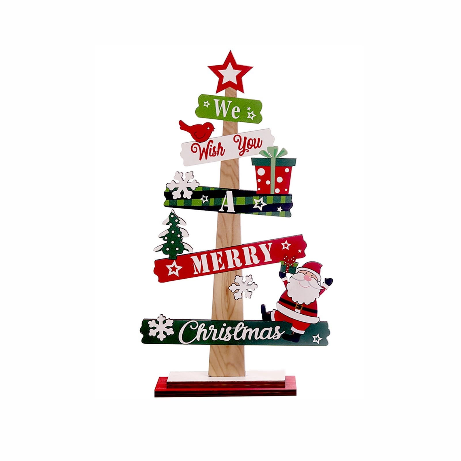 2025 Christmas Decorations Christmas Tabletop Decorations Wooden ...