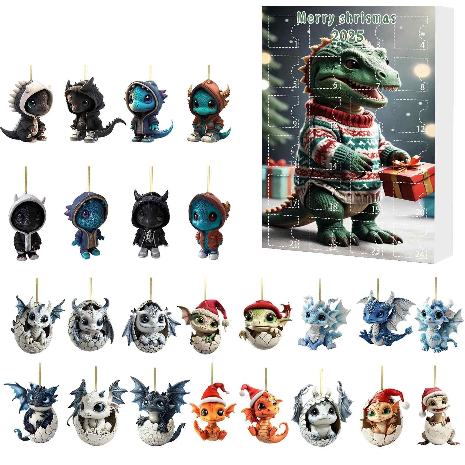 2025 Christmas Dinosaur Countdown Surprise Blind Advent Calendar Toy ...