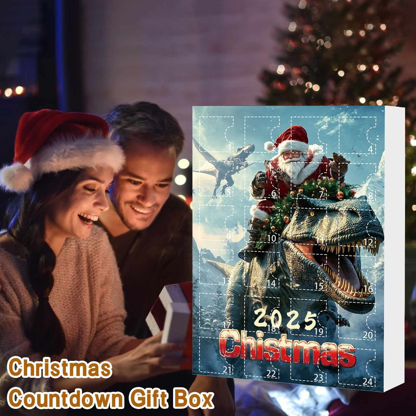 2025 Christmas Dinosaur Countdown Surprise Blind Set Advent Calendar ...