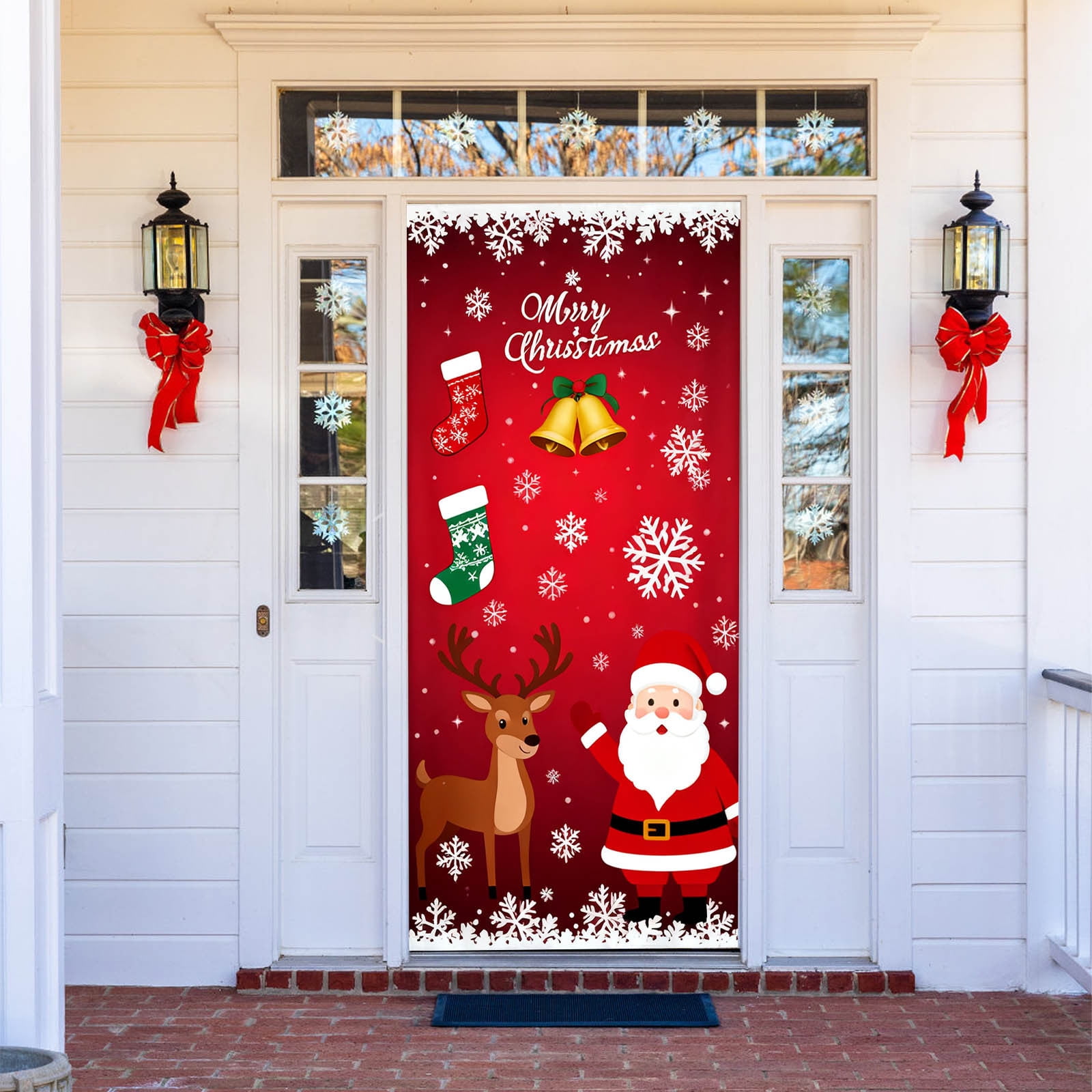 2025 Christmas Elastic Door Cover Festive Holiday Party Home ...