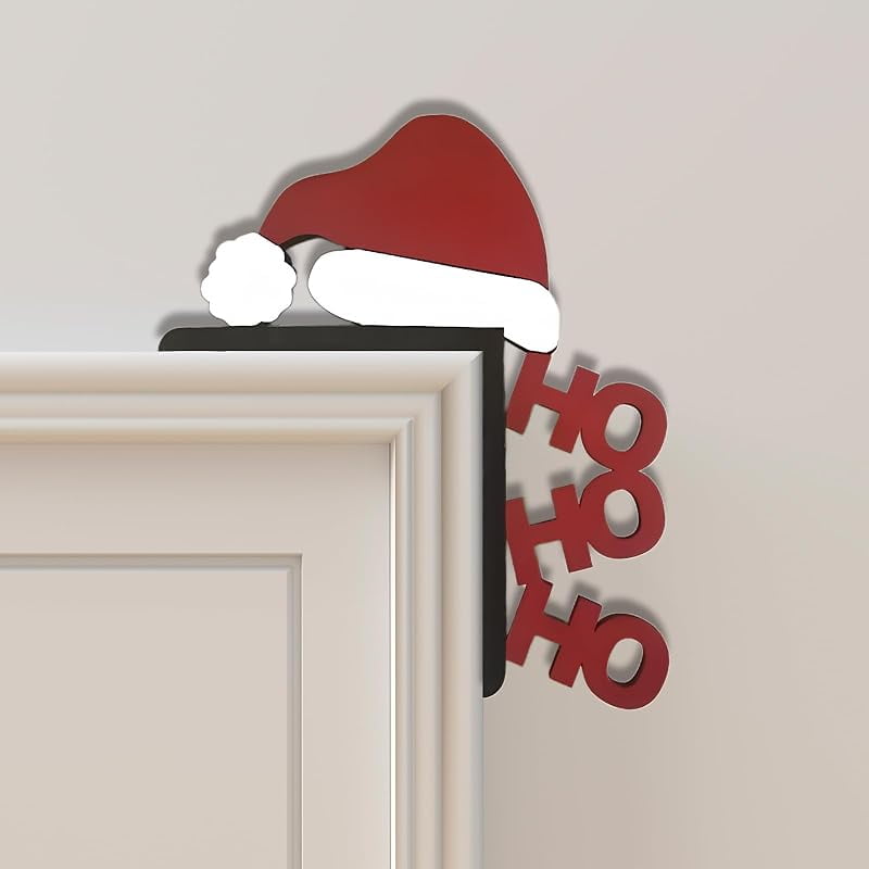2025 Christmas Door Topper Holiday Home Decor Funny Snowman Santa Claus ...
