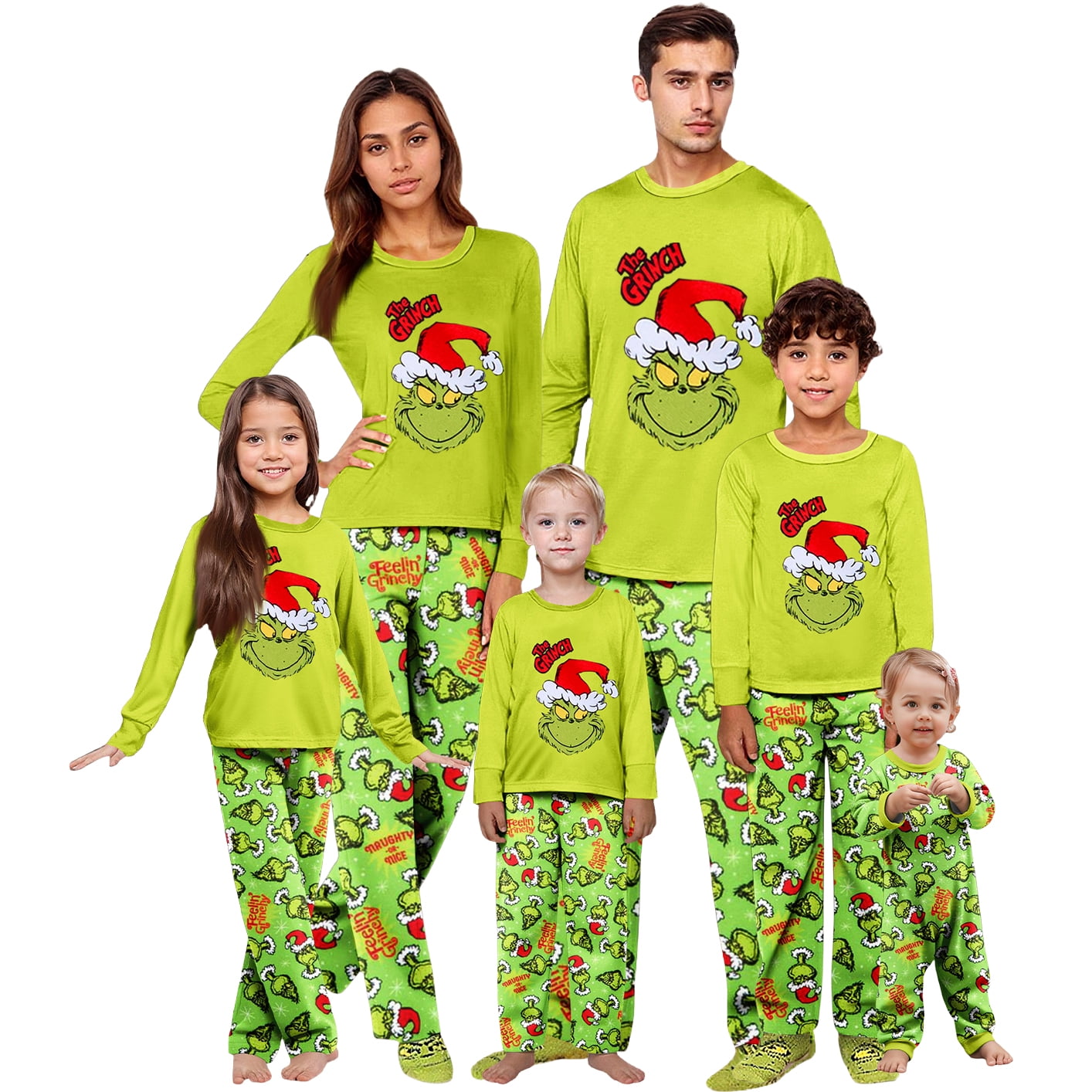 2025 Christmas Griinchi Family Matching Pamajas Sets - Griinchi Printed ...