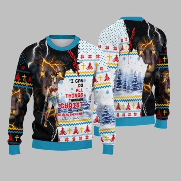 2025 Christmas I Can Do All Things Through Christ Christmas Ugly ...