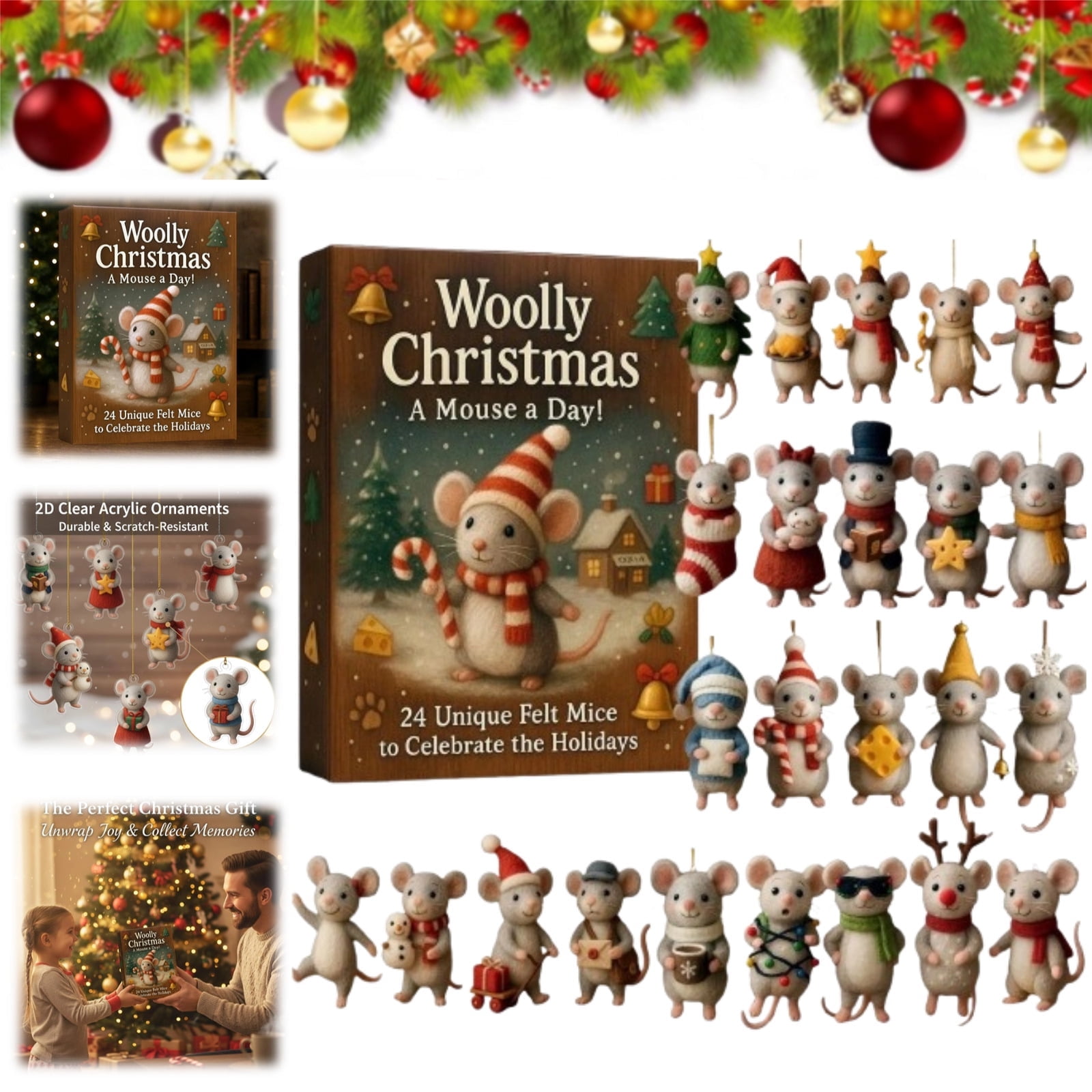 2025 Christmas Mouse Advent Calendar – 24 Days of Holiday Surprises, 2D ...