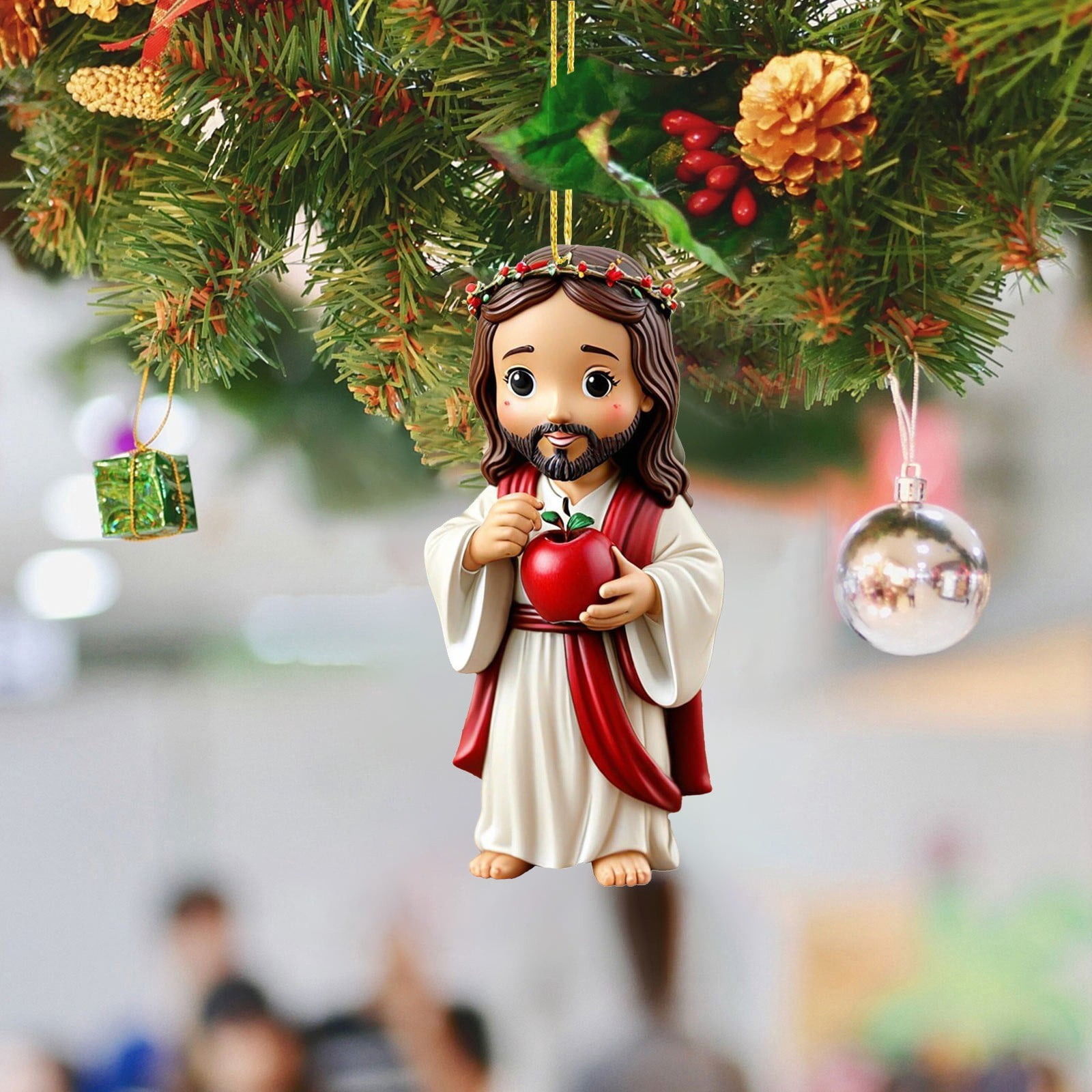 2025 Christmas Nativity Scene Ornaments Religious Acrylic 2D Hanging ...