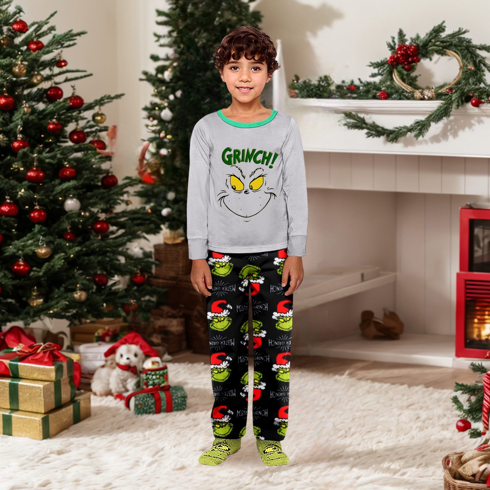 2025 Christmas Pajamas for Family, Classic Grínch Pajamas, Iconic Green ...
