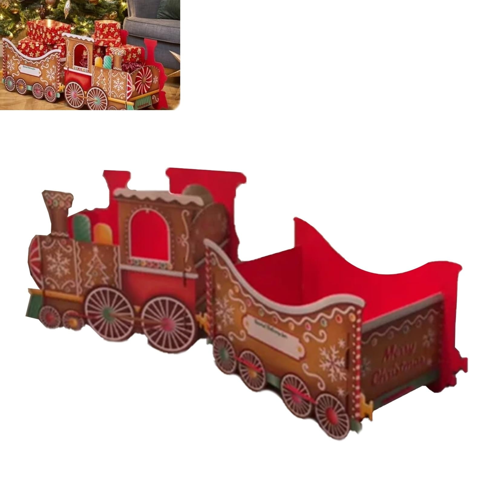 2025 Christmas Presents Trains, Santa Gift Train Set, Holiday Cheer ...