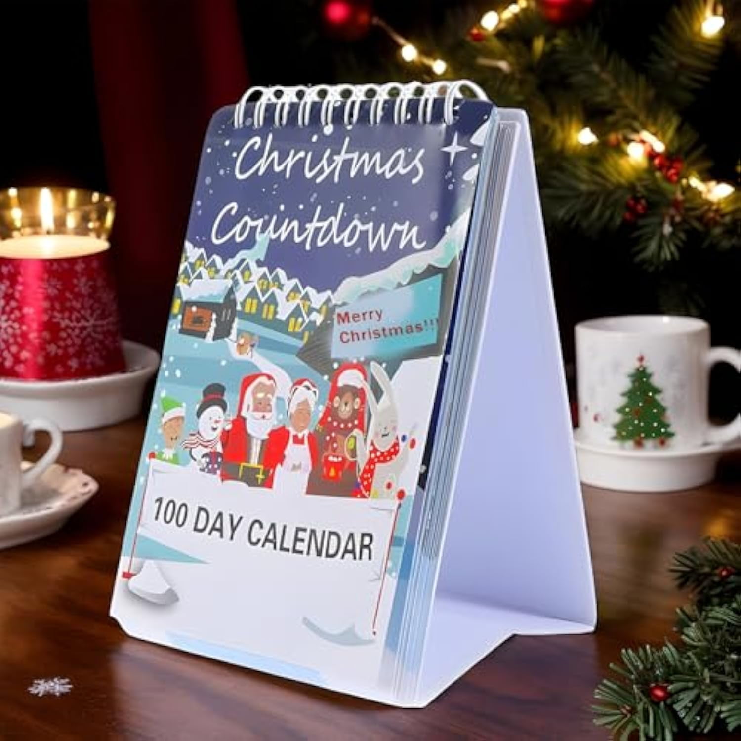 2025 Christmas Tear Off Countdown Desk Calendar, 100 Day Christmas ...