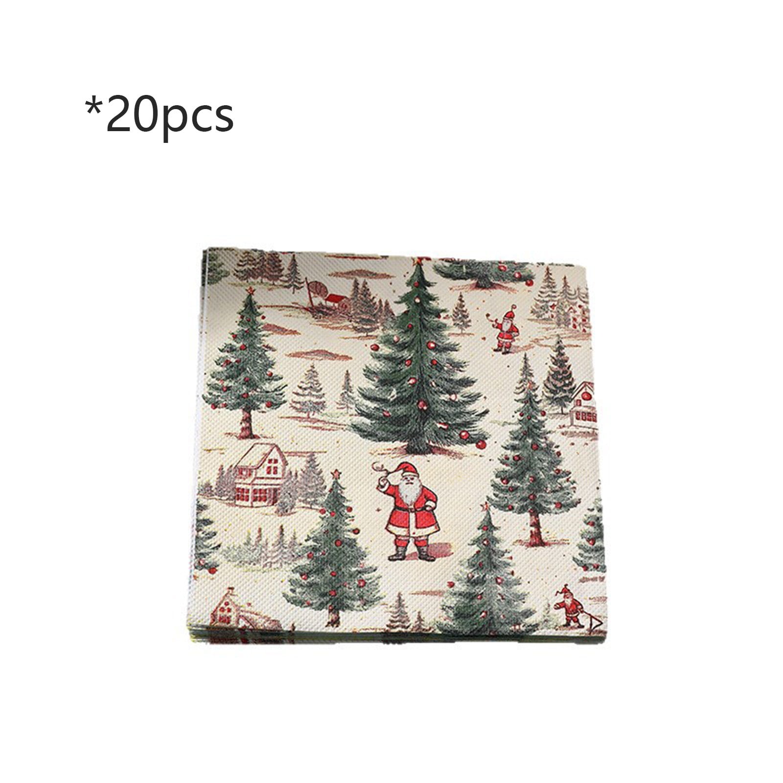 2025 Christmas Tree Themed Paper Napkins,Food-Grade Biodegradable ...