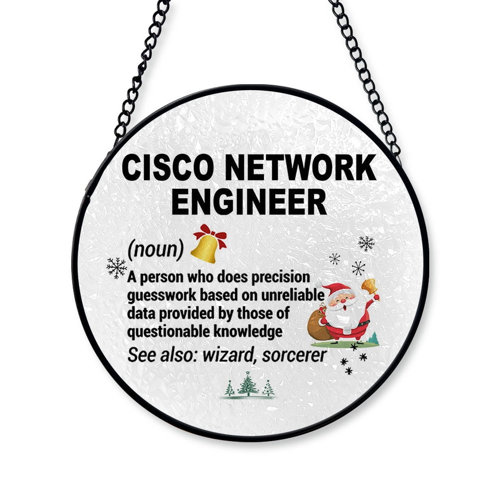 2025 Cisco Network Engineer Stained Glass Window Hanging Christmas 2025 ...
