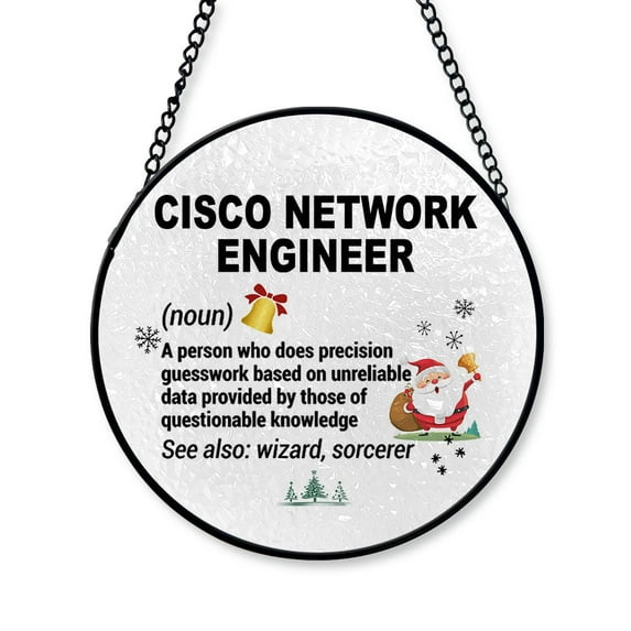2025 Cisco Network Engineer Stained Glass Window Hanging Christmas 2025 ...