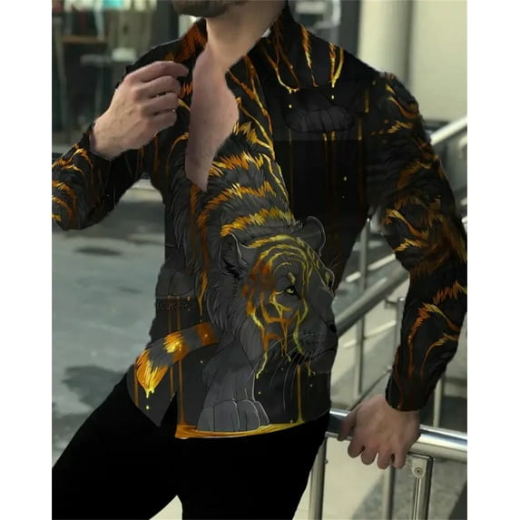 2025 Classic Men's Abstract 3D Creative Pattern Printing Street Fashion ...