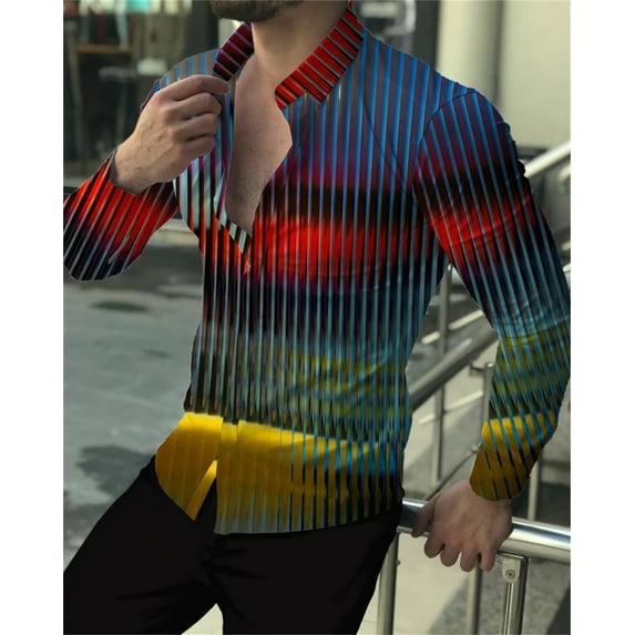 2025 Classic Men's Abstract 3D Creative Pattern Printing Street Fashion ...