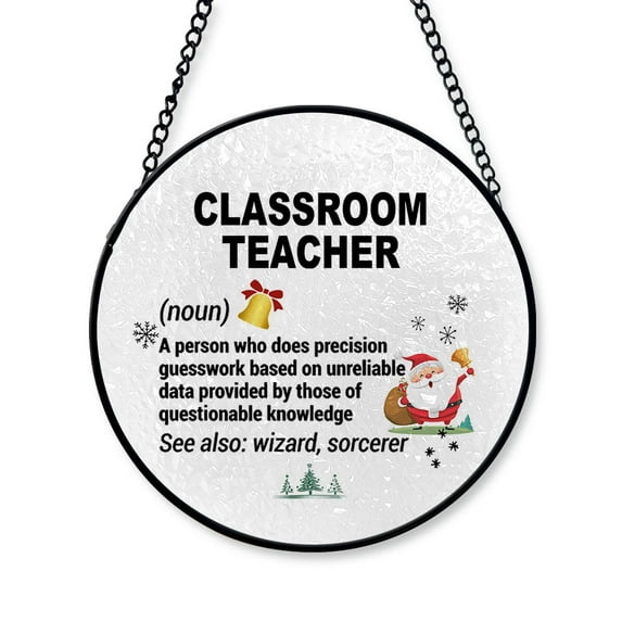 2025 Classroom Teacher Stained Glass Window Hanging Christmas 2025 ...