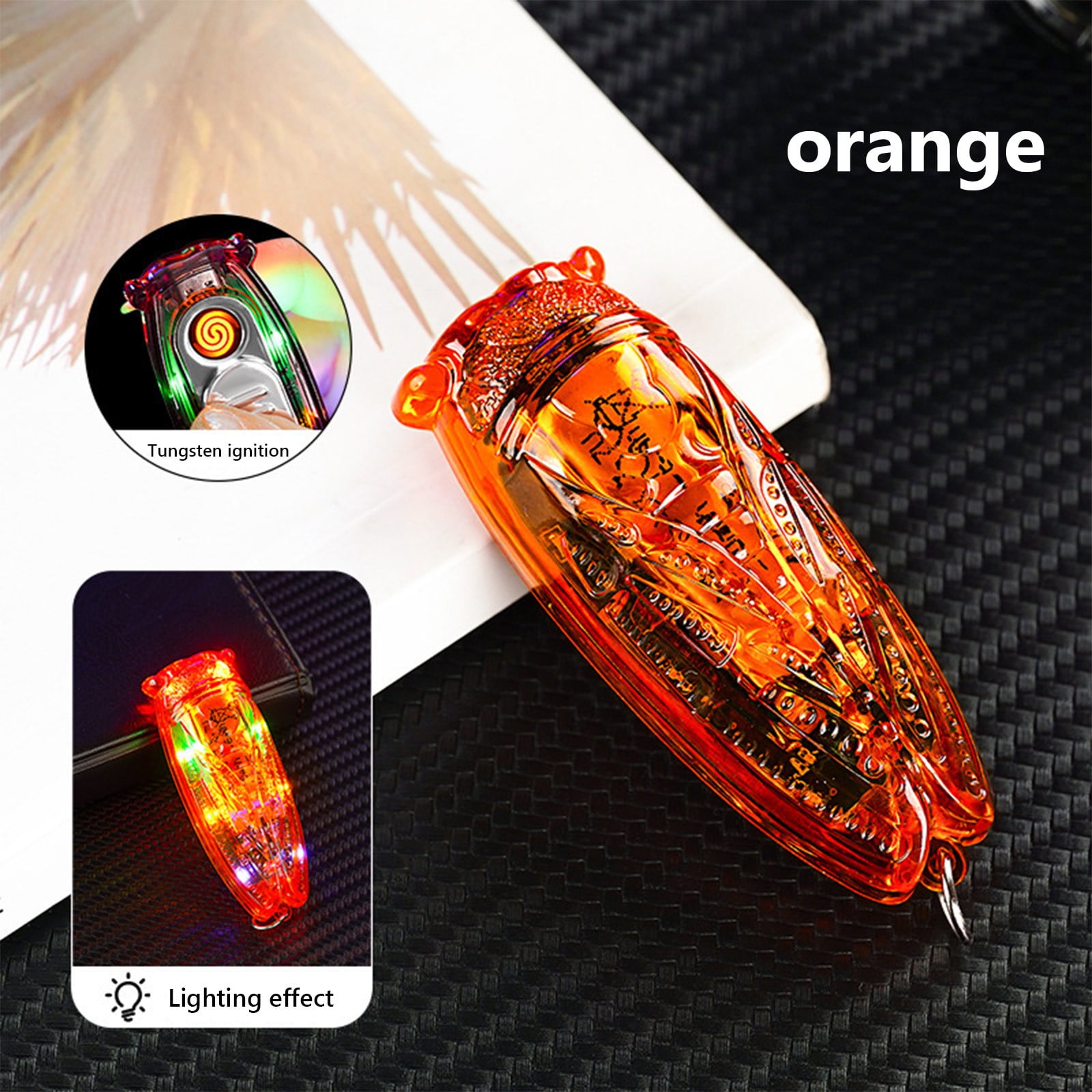 Flash Cicada Wind-proof High-value Modeling Charging Lighter Type C ...
