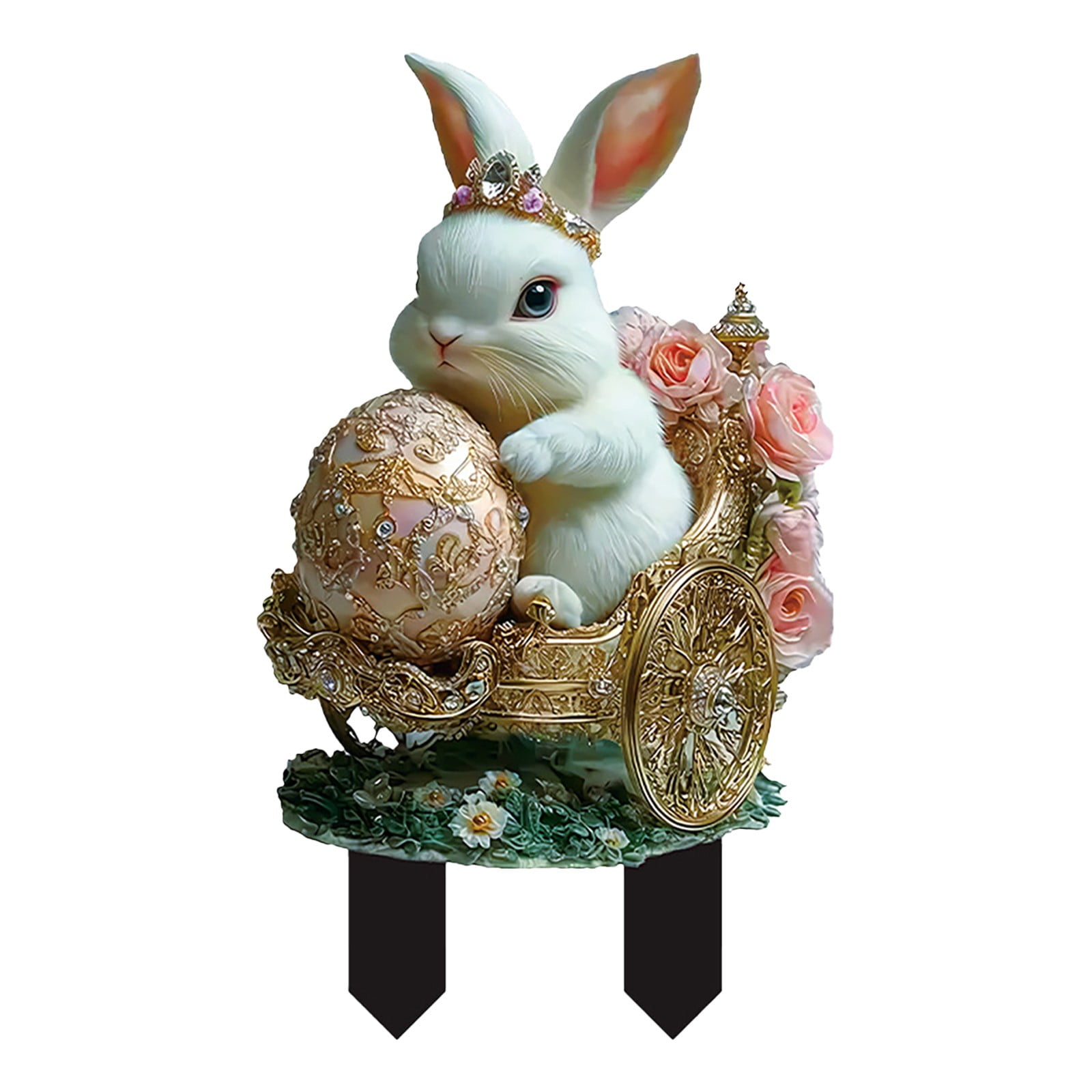 2025 Clearance!Easter Eggs Playing Violin Bunny Easter Acrylic Garden ...