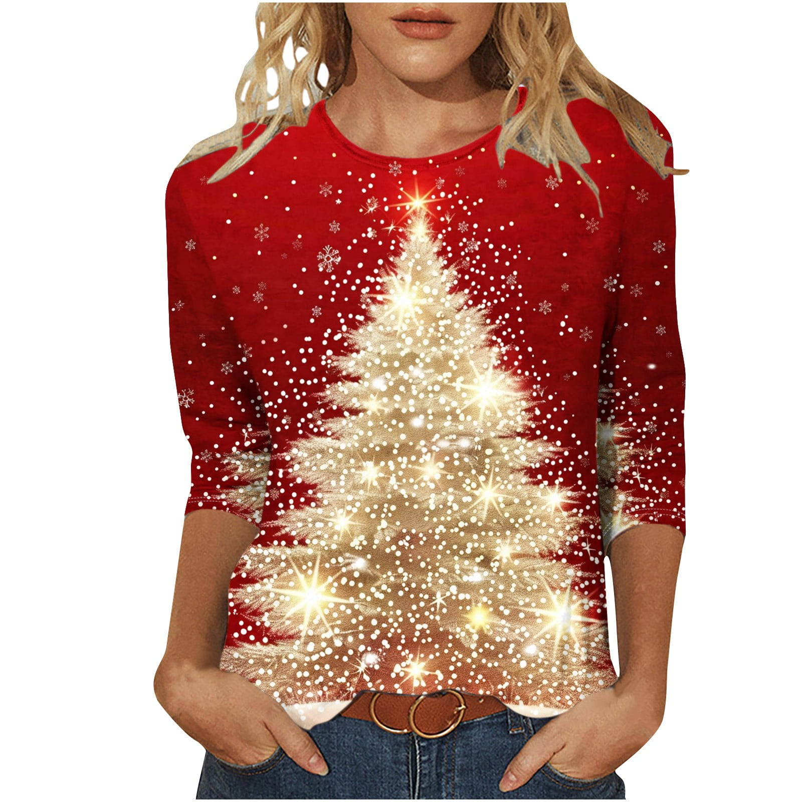 2026 ! asdoklhq Plus Size Christmas Clothing, Women's Fashion Tees ...