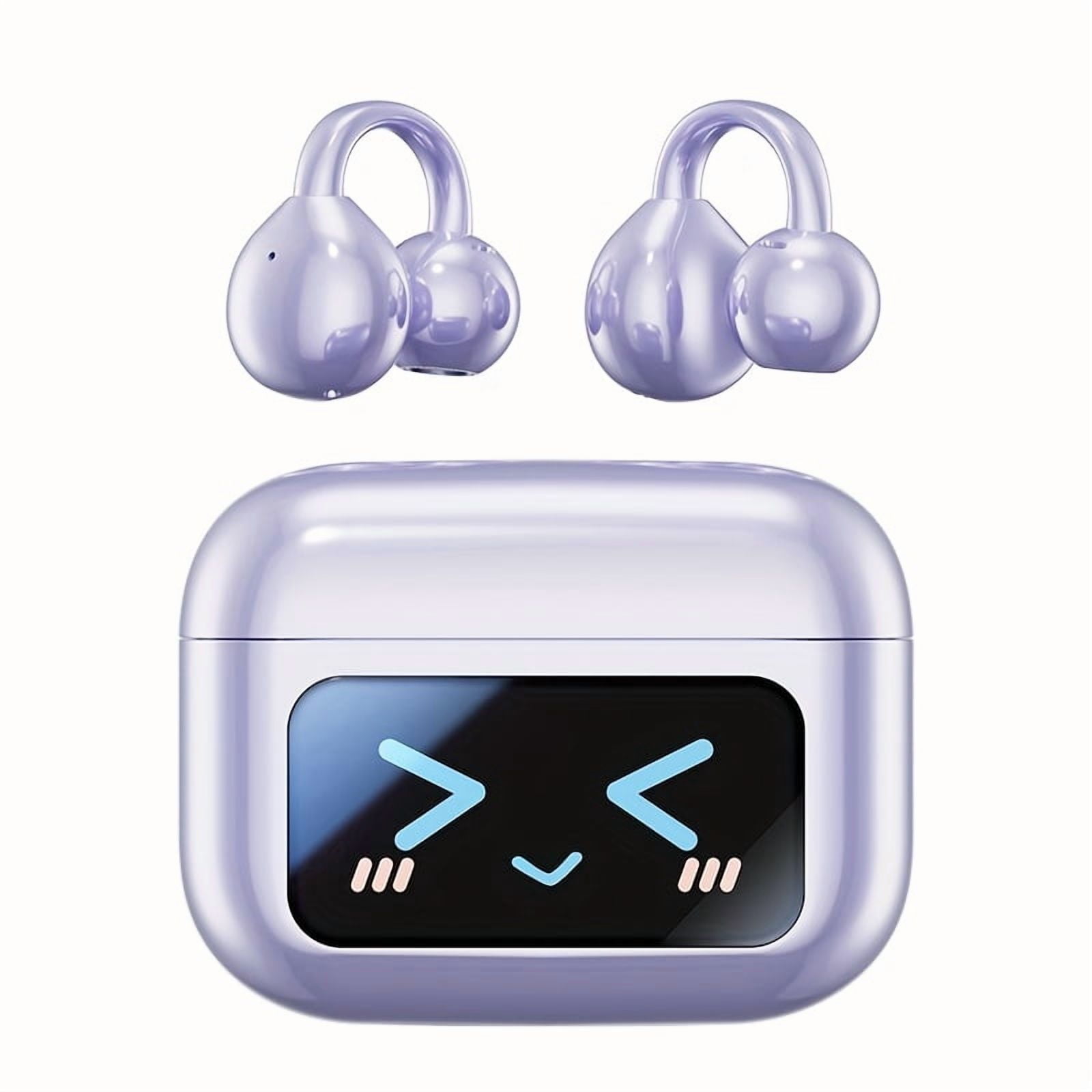 2025 Clip-On Headphones - LCD Touch Screen, ENC Noise Cancelling Mic ...