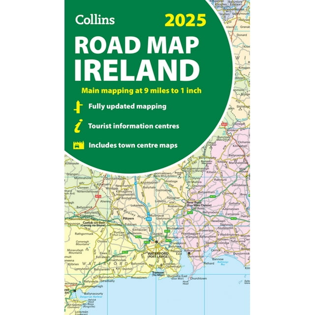 2025 Collins Road Map of Ireland : Folded Road Map (Sheet map, folded ...