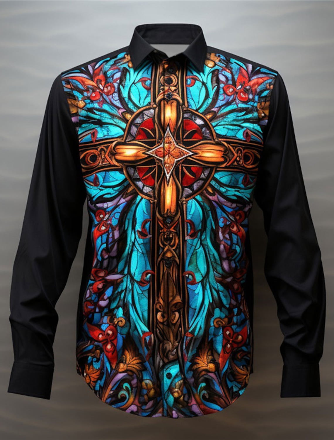2025 Color Block Colorful Cross ic Abstract Men's Shirt Daily Wear Fall ...