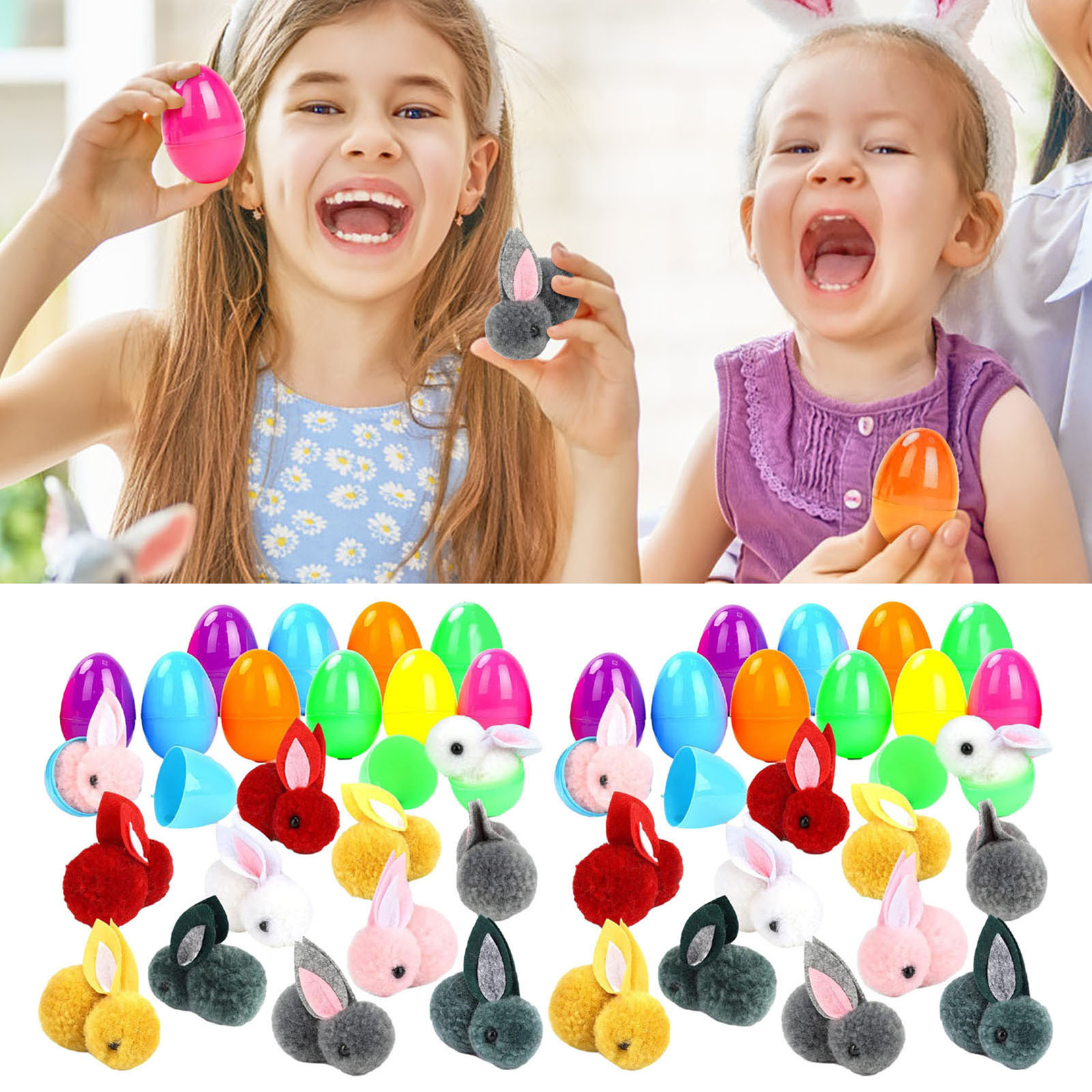 2025 Colorful Bunny Filled Easter Eggs, Assorted Prefilled Easter Eggs ...